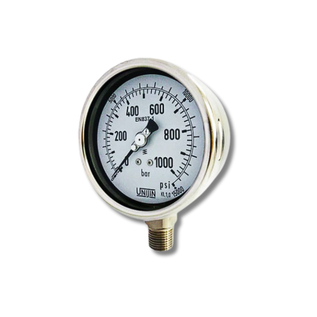 Pressure Gauge UNIJIN P252/258 | เกจวัดแรงดันสูง 1000 bar สำหรับงาน ...